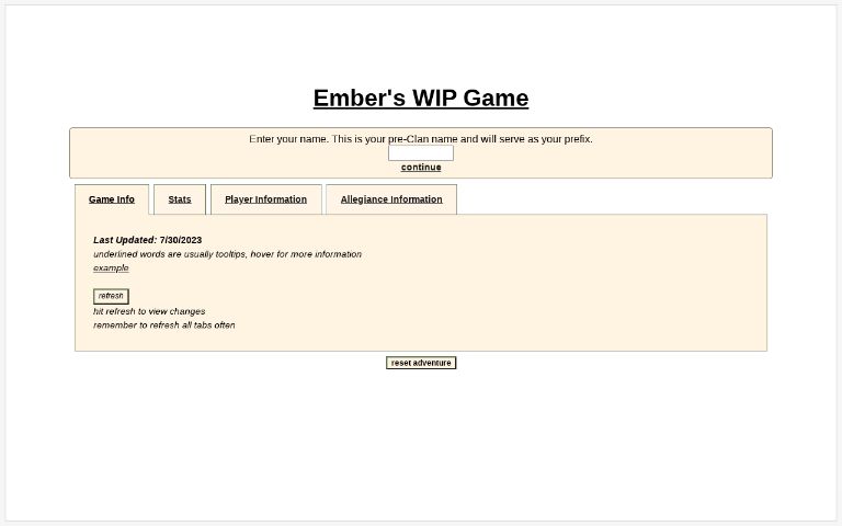 Ember's WIP Game ― Perchance Generator