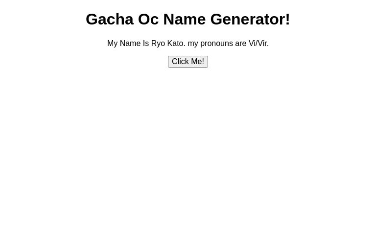 Gacha Oc Name Generator!