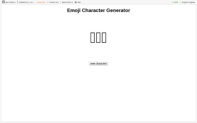 Emoji Character Generator