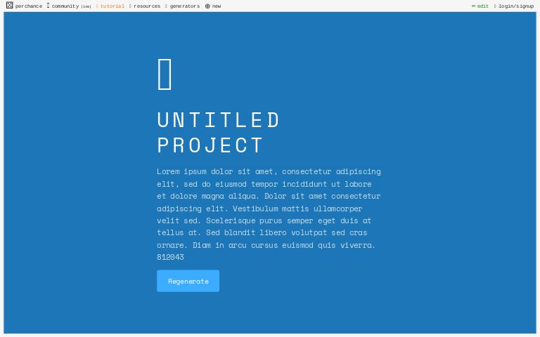 Untitled Project ― Perchance Generator
