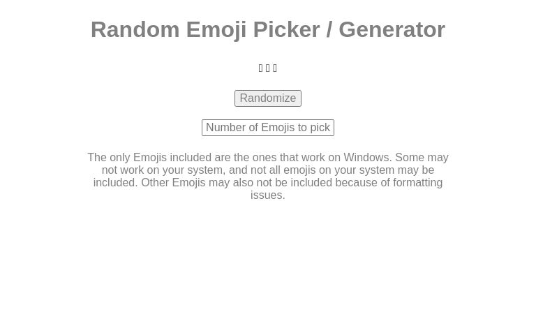 Random Emoji Picker / Generator