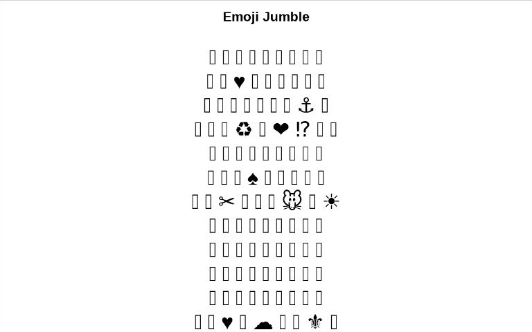 Emoji Jumble ― Perchance Generator