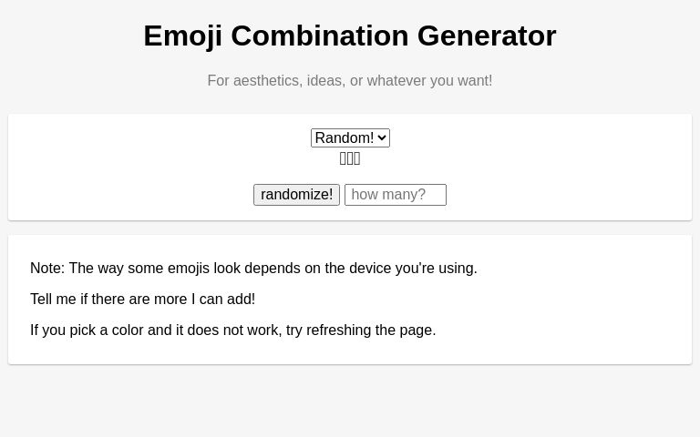 Emoji Combination Generator