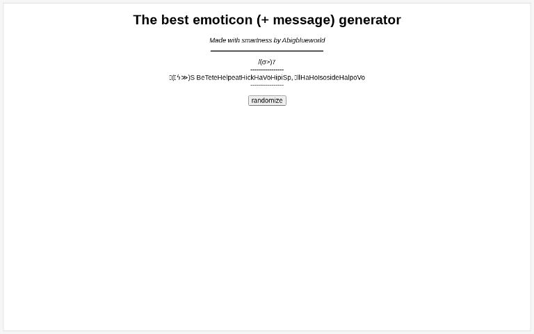 The best emoticon (+ message) generator