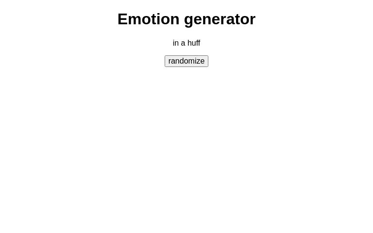 Emotion generator