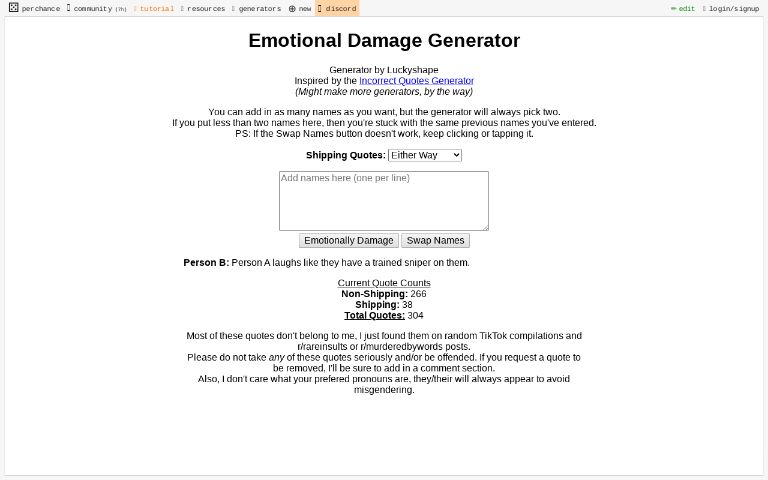 Emotional Damage Generator