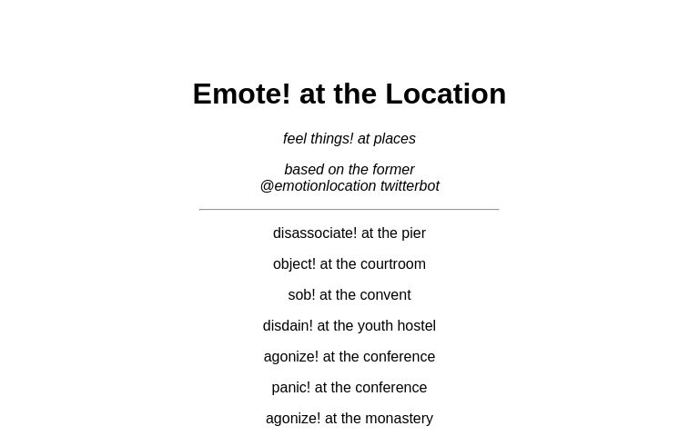 Emote! at the Location ― Perchance Generator