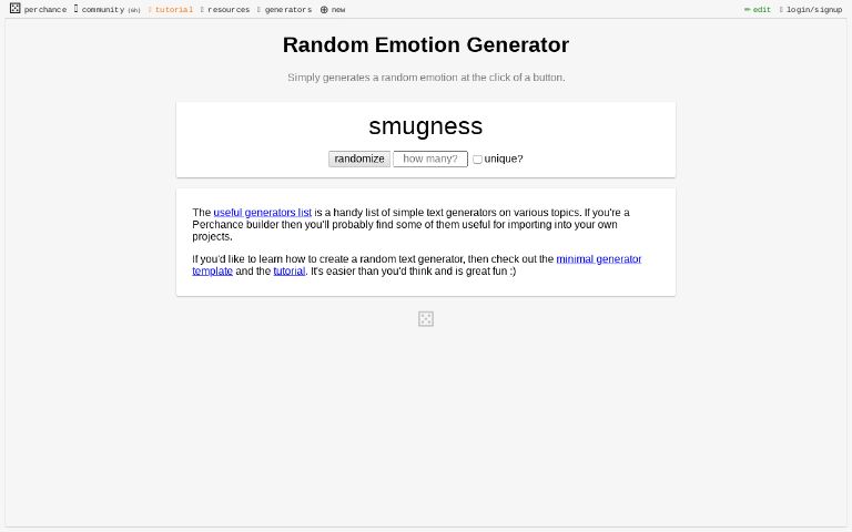 Random Emotion Generator
