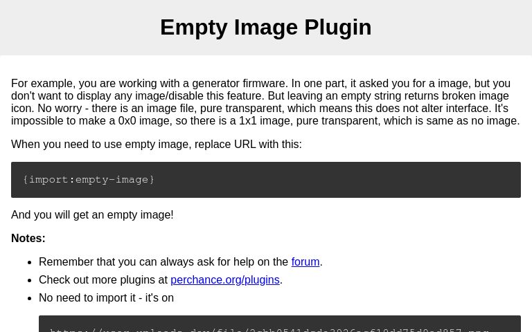 Empty Image Plugin