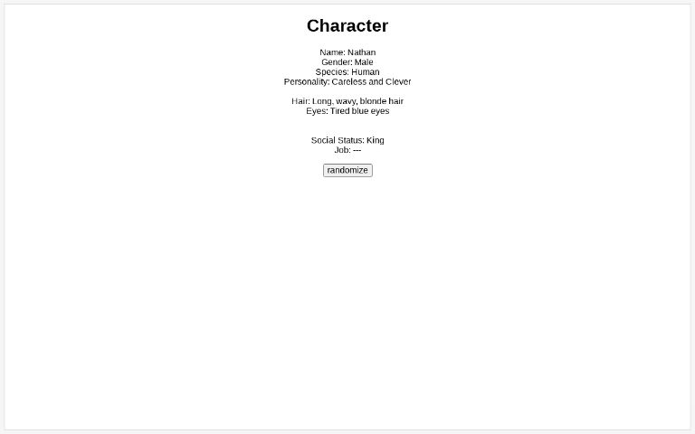 Character ― Perchance Generator