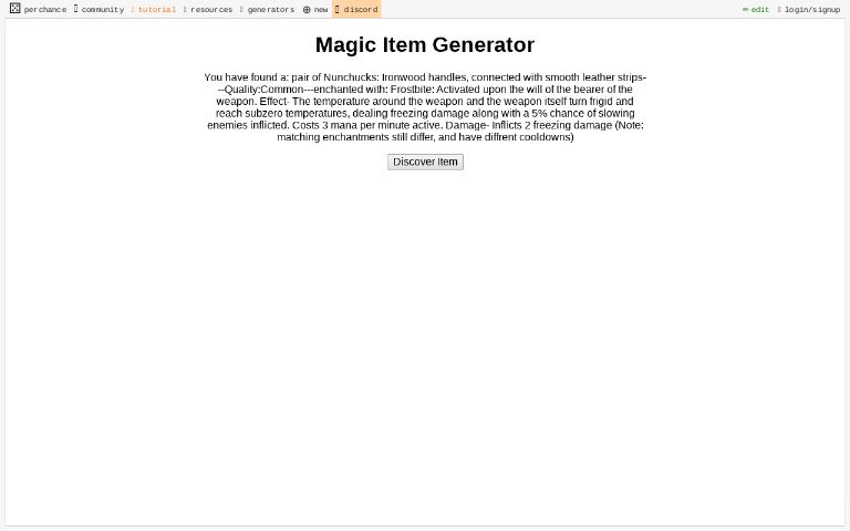 Magic Item Generator