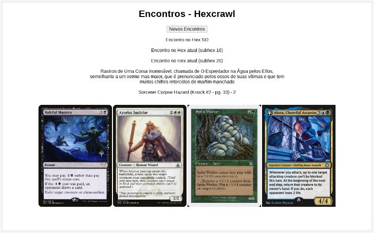 Encontros - Hexcrawl ― Perchance Generator