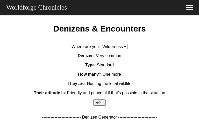 Encounter Generator