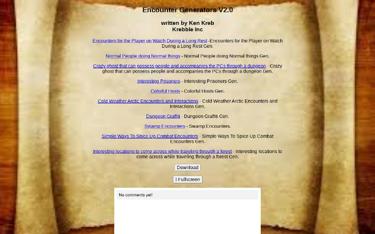 Encounter Generators V2.0