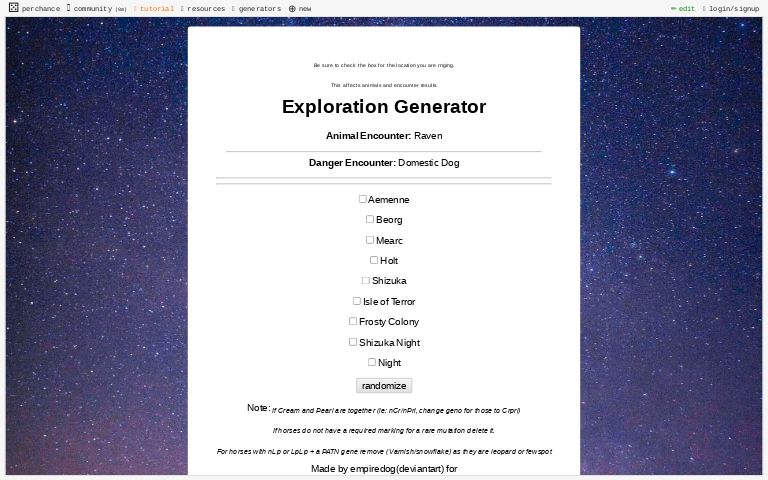 Exploration Generator