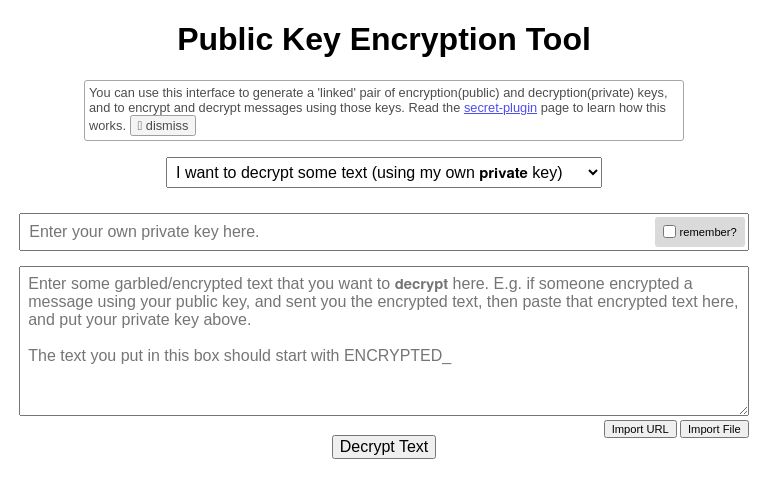 Public Key Encryption Tool ― Perchance Generator