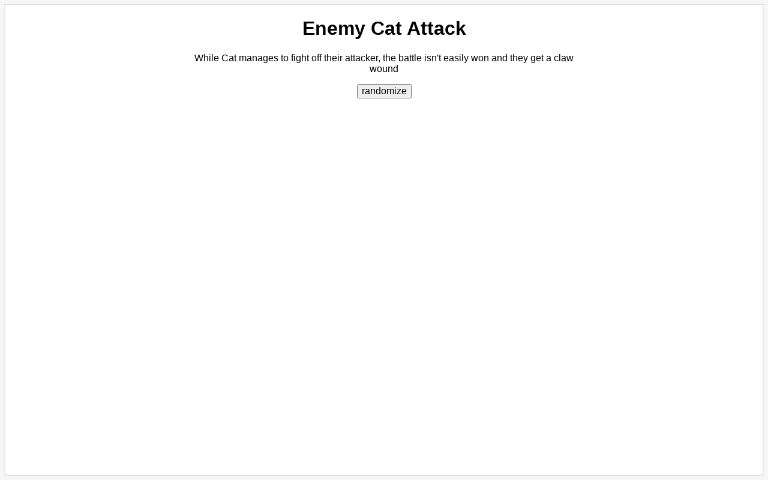 Enemy Cat Attack ― Perchance Generator