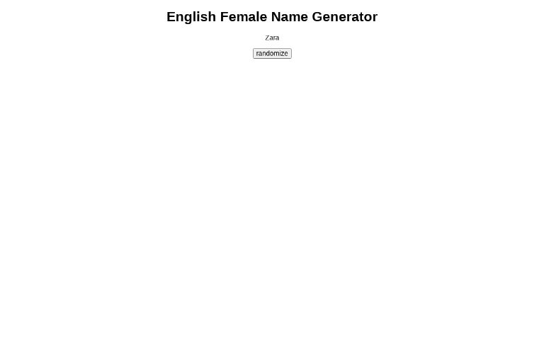 English Female Name Generator