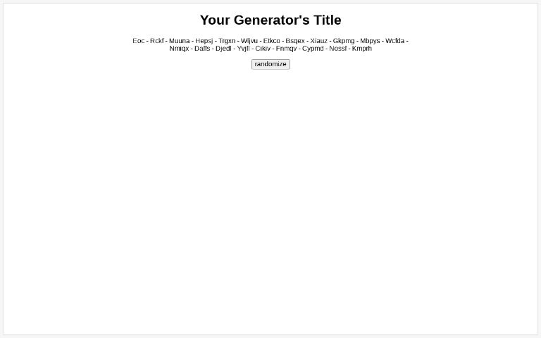 Englishword ― Perchance Generator