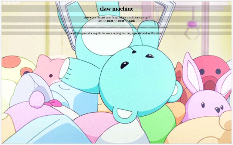 clawmachine.exe ― Perchance Generator