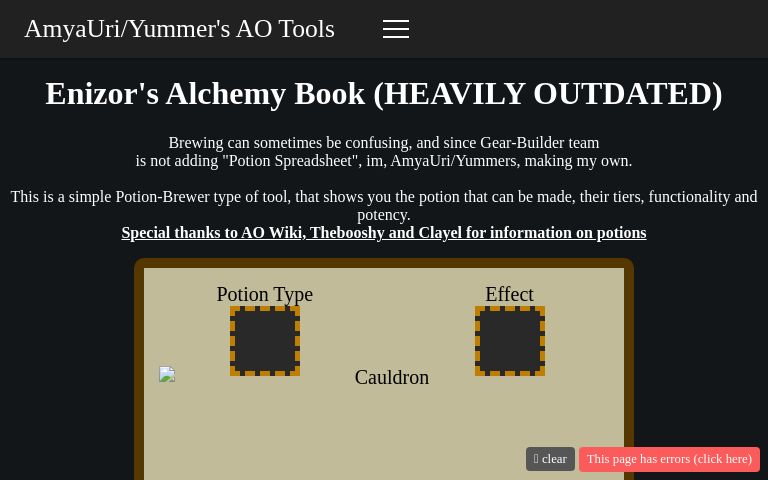 Enizor's Alchemy Book ― Perchance Generator