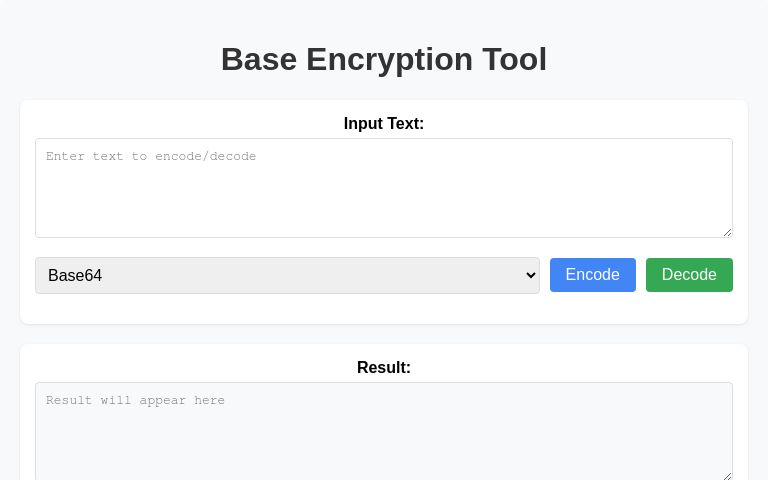 Base Encryption Tool ― Perchance Generator