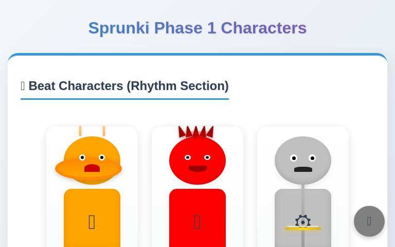 Sprunki Phase 1 Characters ― Perchance Generator
