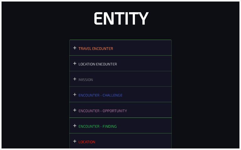 ENTITY ― Perchance Generator