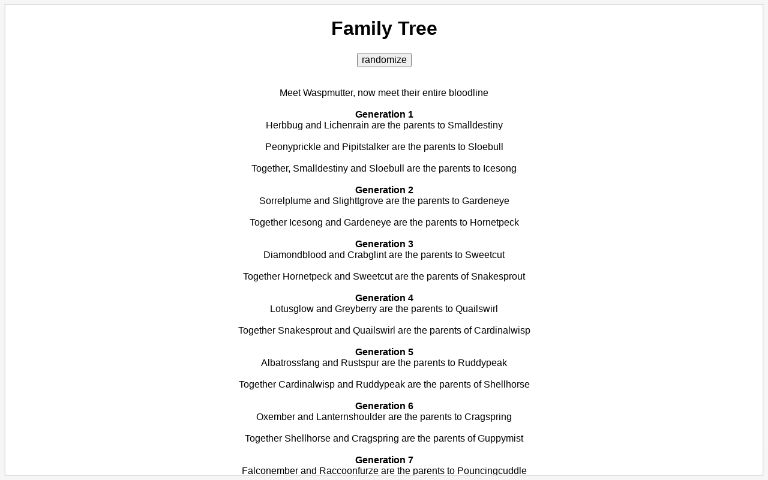 Family Tree ― Perchance Generator