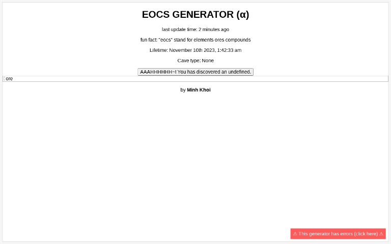 EOCS GENERATOR (α)