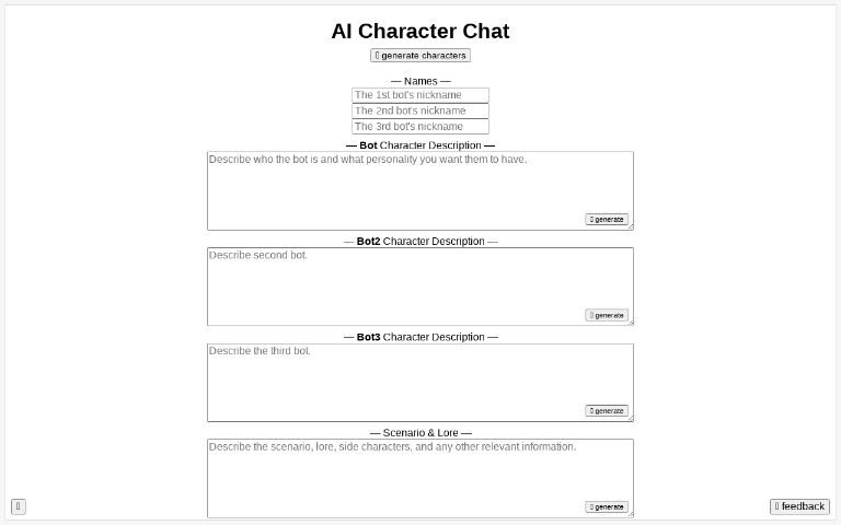 AI Chat (with more than two characters!)