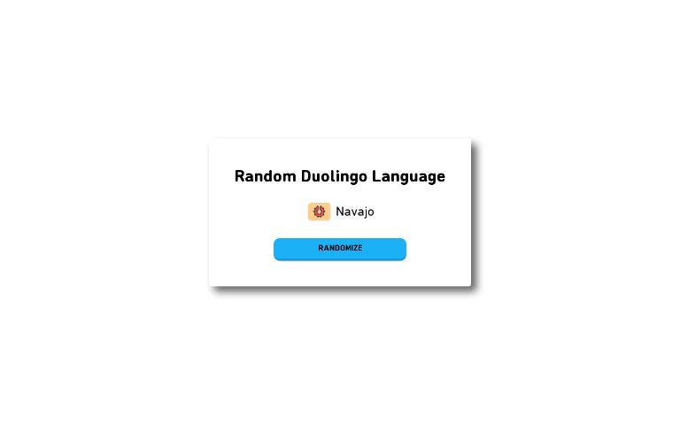Random Duolingo Language ― Perchance Generator