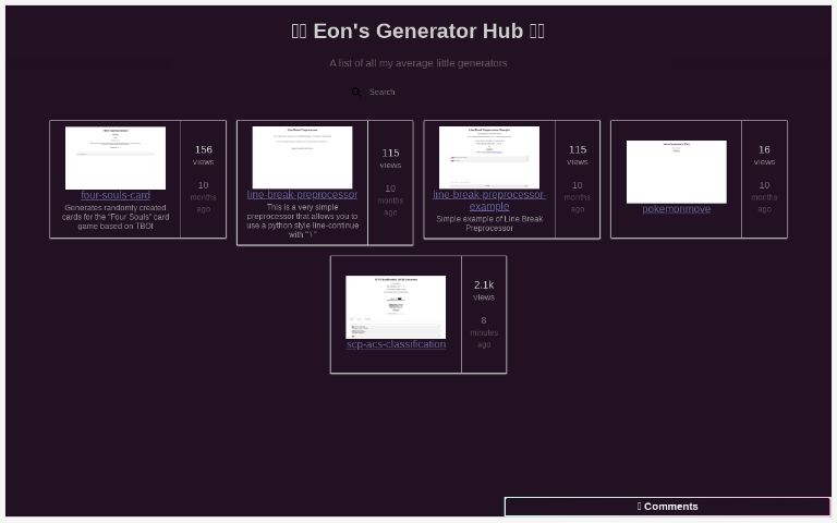 Eon's Generator Hub