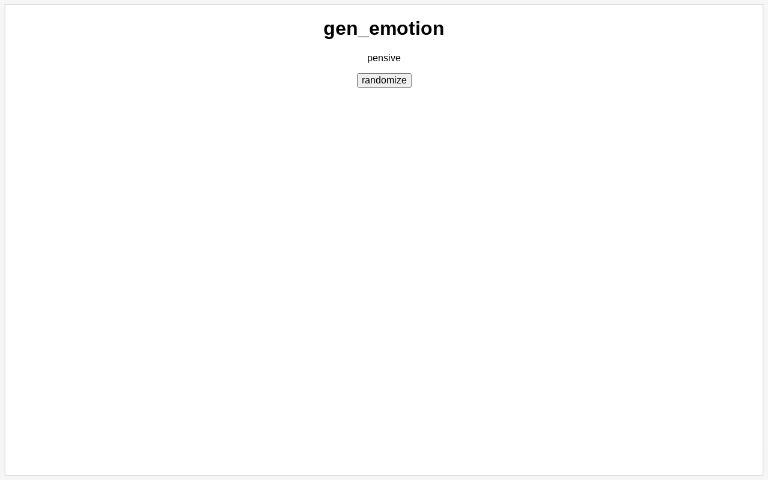gen_emotion ― Perchance Generator