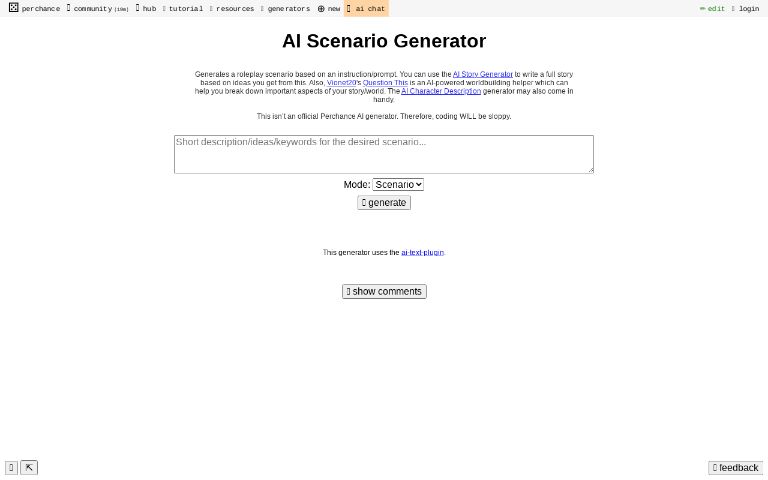 AI Scenario Generator (free, no sign-up, unlimited)