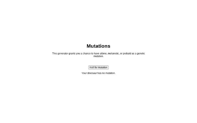 Mutations ― Perchance Generator