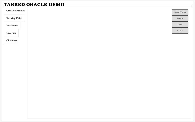 Tabbed Oracle Demo ― Perchance Generator
