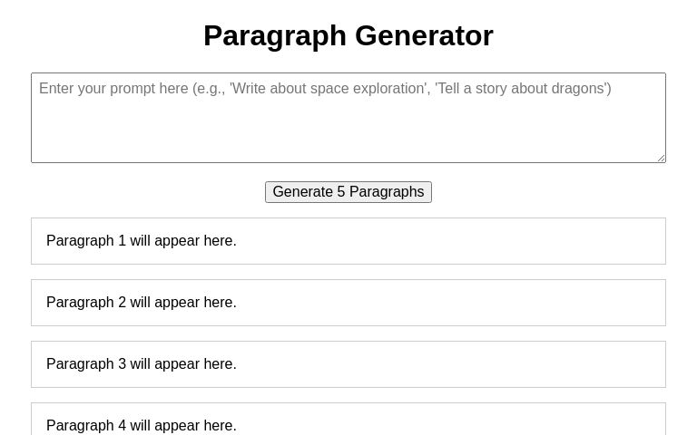 Paragraph Generator