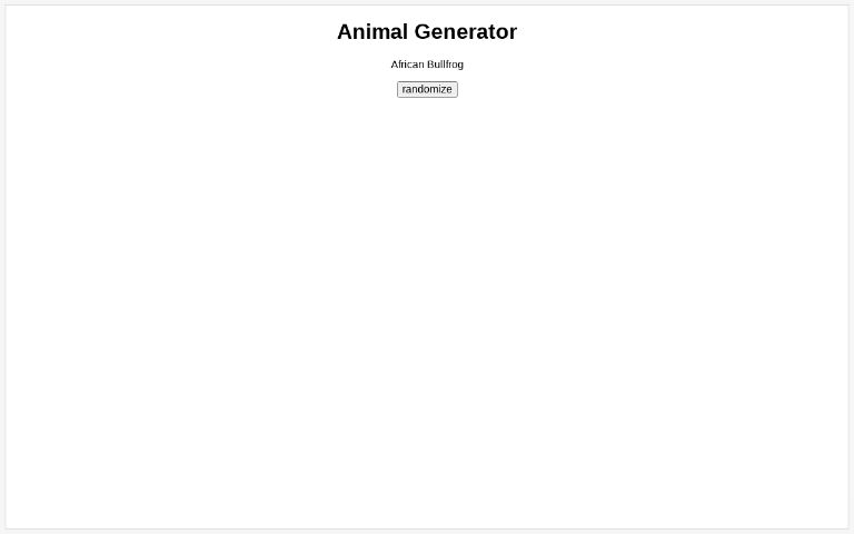 Animal Generator