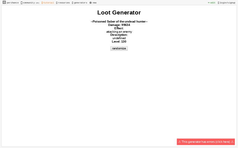 Loot Generator