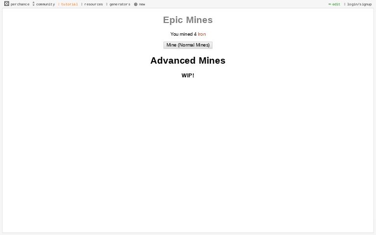 Epic Mines! ― Perchance Generator