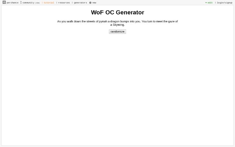 WoF OC Generator