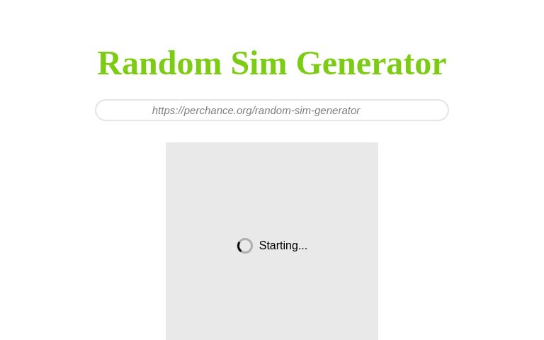 Random Sim Generator