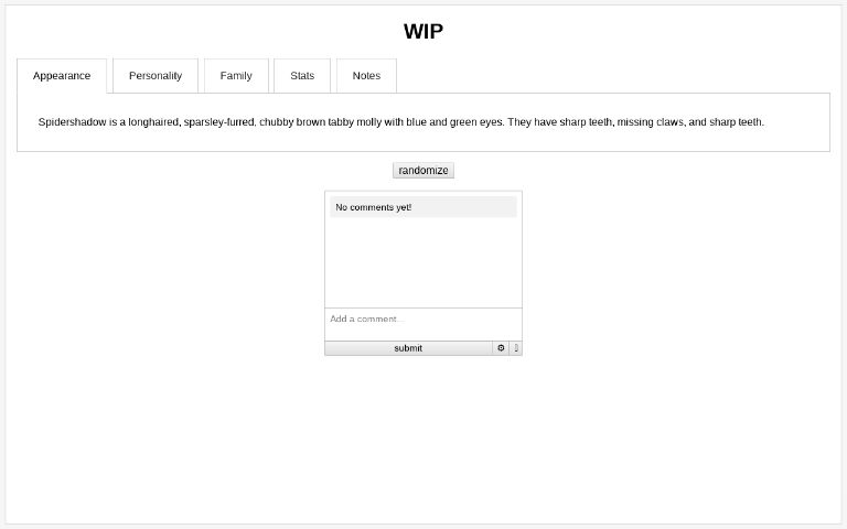 WIP ― Perchance Generator
