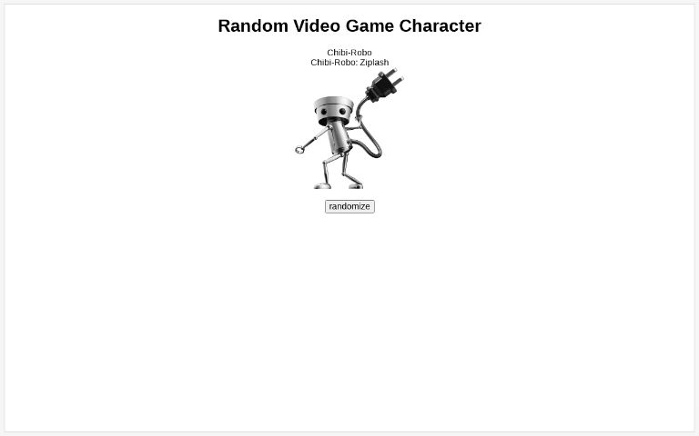 Random Video Game Character ― Perchance Generator