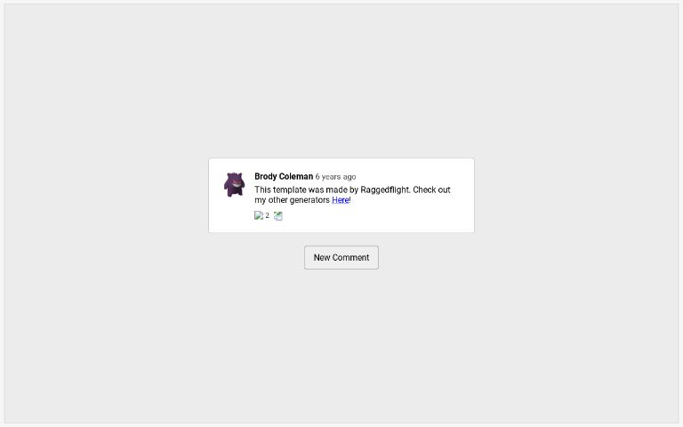 YouTube Comment Template ― Perchance Generator