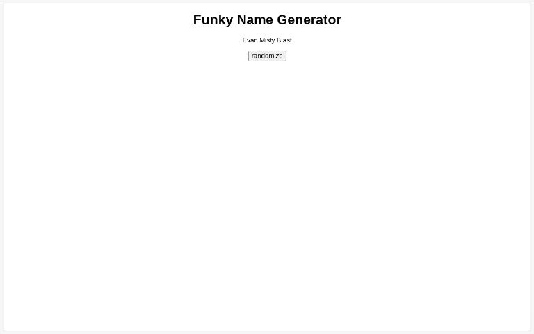 Funky Name Generator