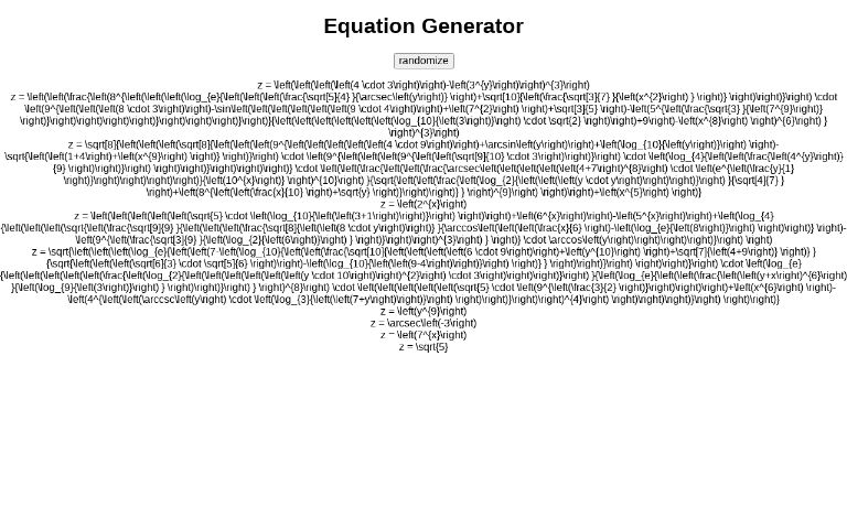 Equation Generator