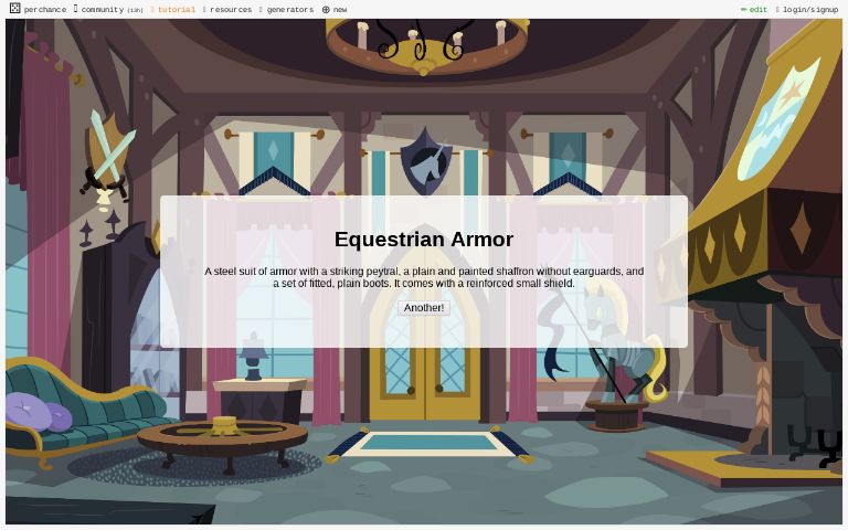 Equestrian Armor ― Perchance Generator