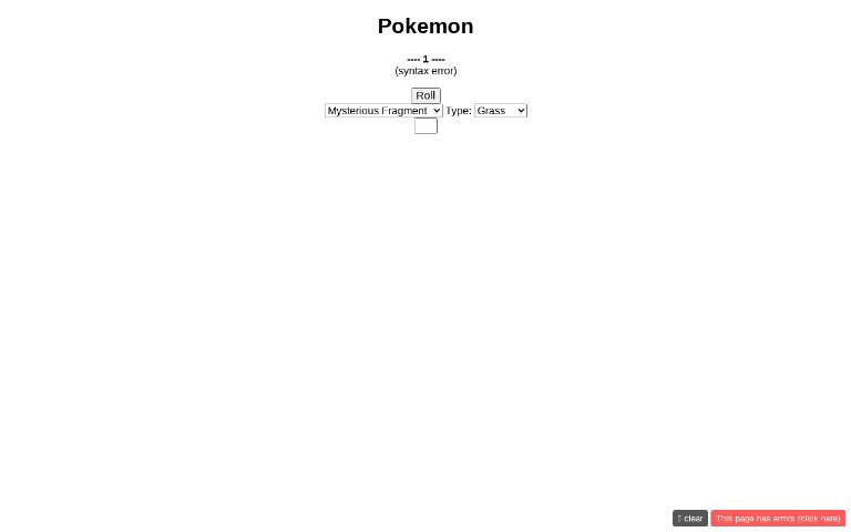 Pokemon ― Perchance Generator
